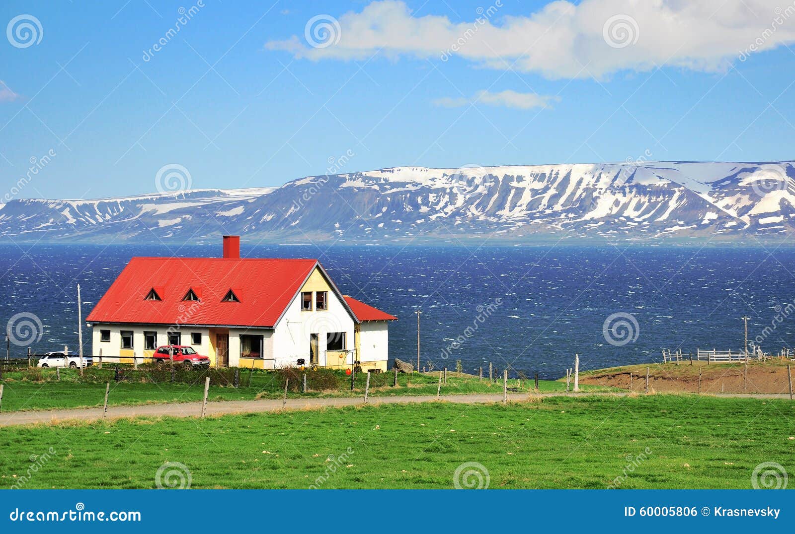 House by the sea stock photo. Image of road, postcard - 60005806