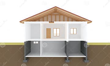 House section stock illustration. Illustration of rendering - 22020154