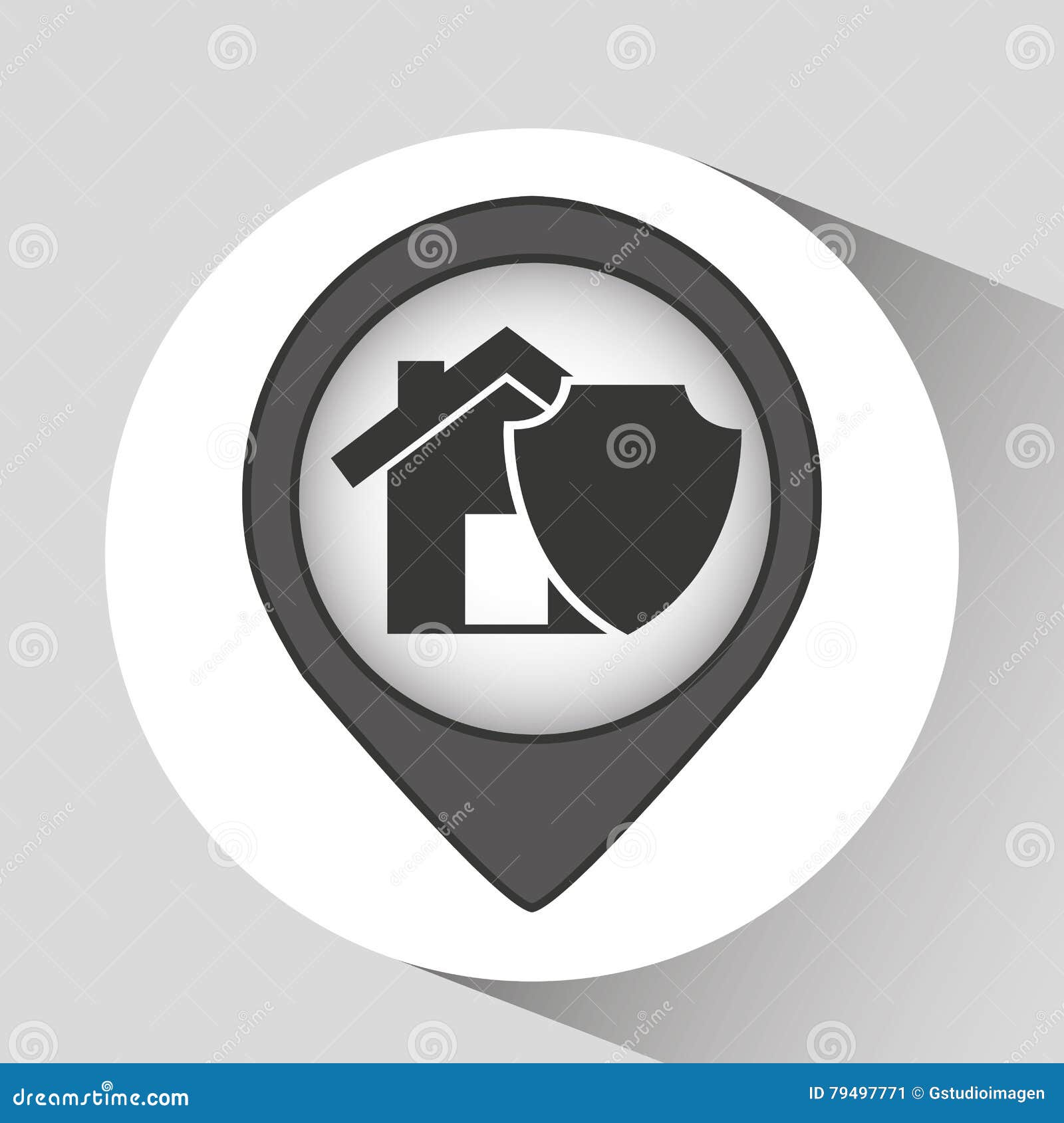 House and security icon stock illustration. Illustration of electronic ...