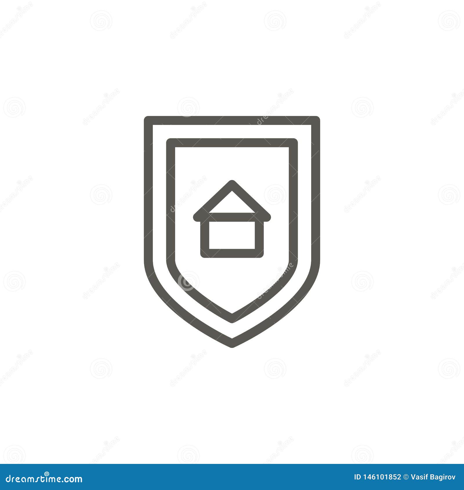 House, Security, Shield Vector Icon. Simple Element Illustration from ...