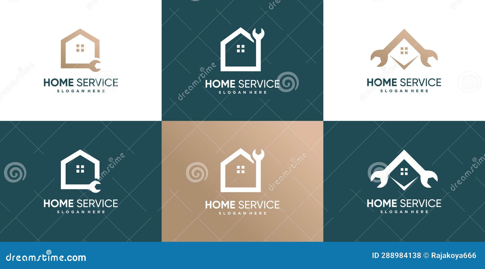 House Service Logo Collection with Creative Unique Element Premium ...