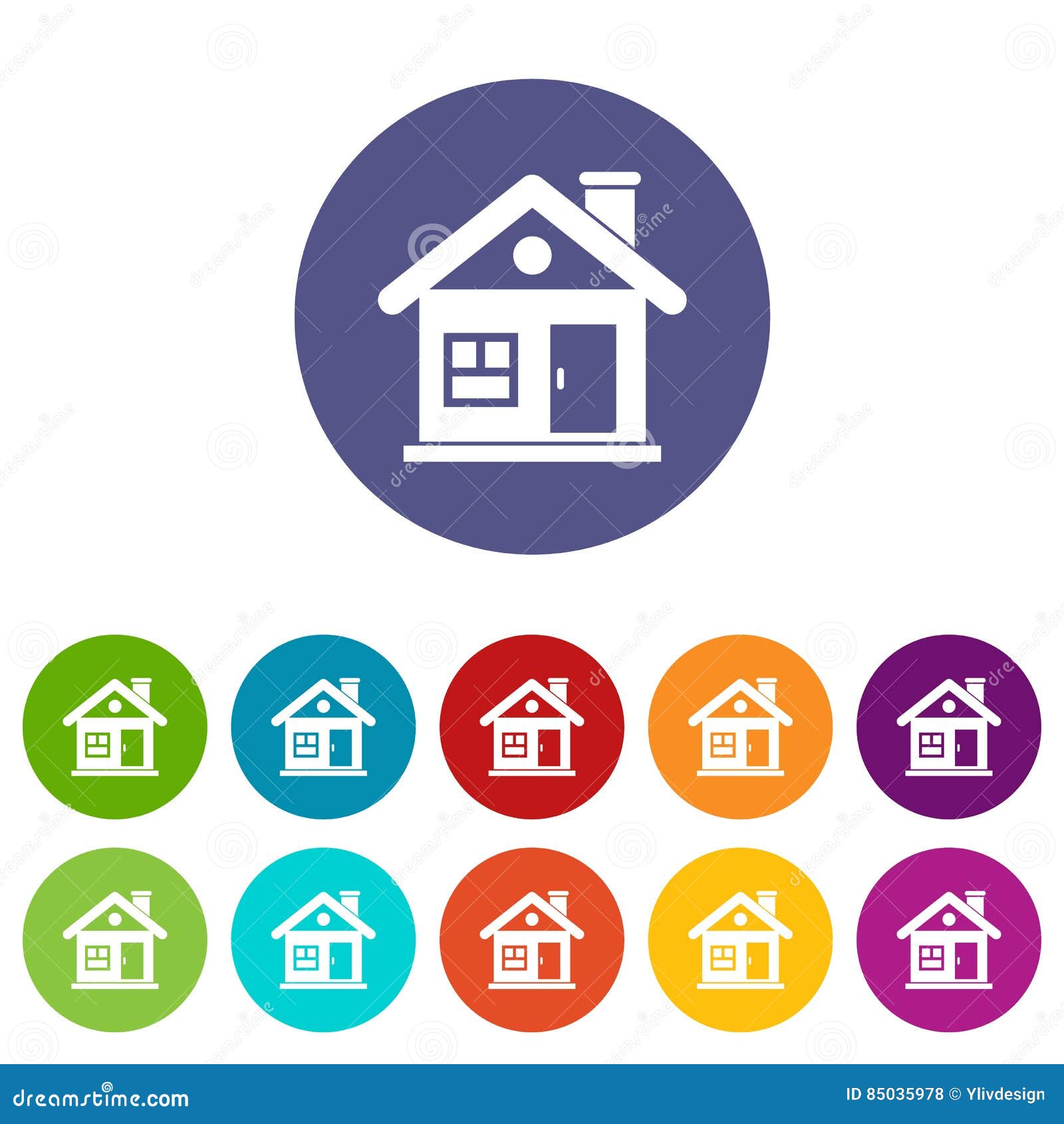 House set icons stock vector. Illustration of construction - 85035978