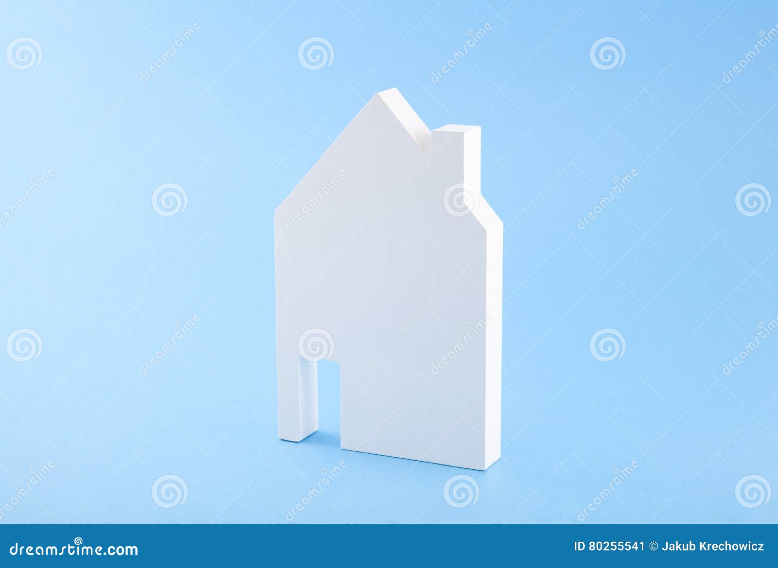 House Shape on Blue Background Stock Image - Image of real, white: 80255541