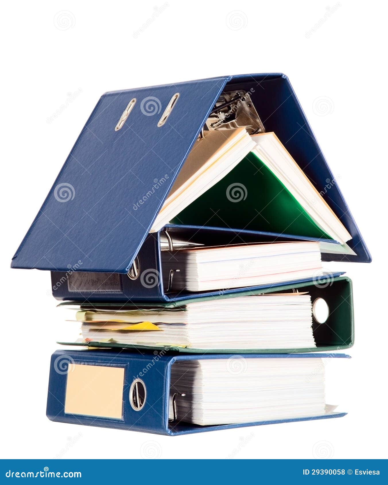 House Shape Made from Many Business Documents Stock Photo - Image of ...
