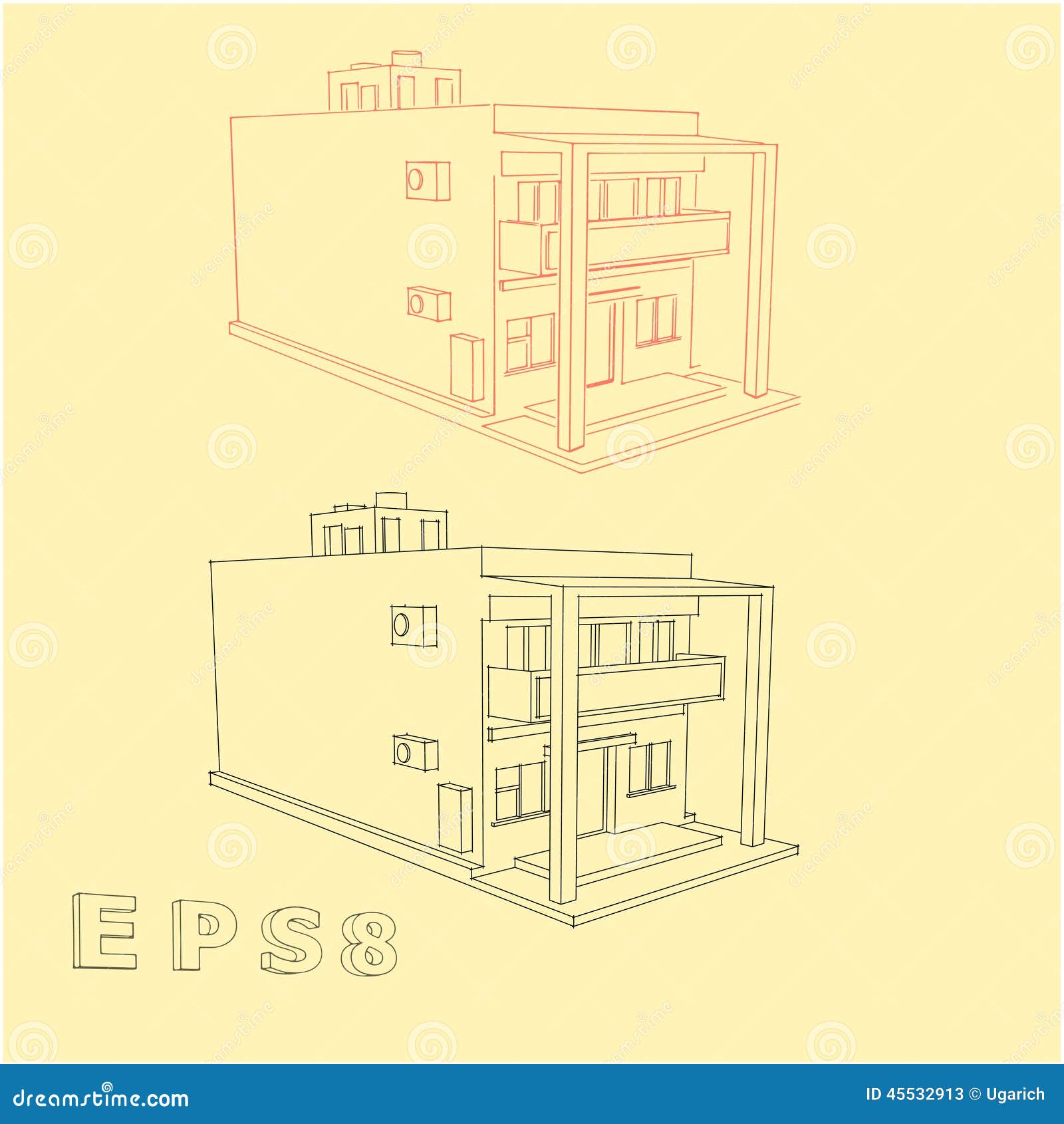 House in the Shape of a Rectangle Stock Vector - Illustration of ...