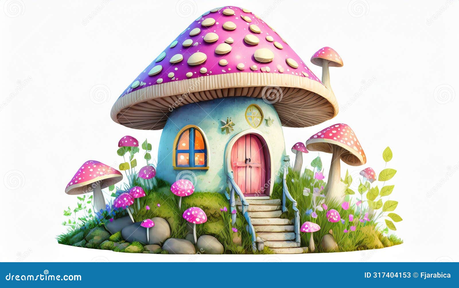 House in the Shape of a Toadstool in a Fairy-tale Beautiful Forest ...