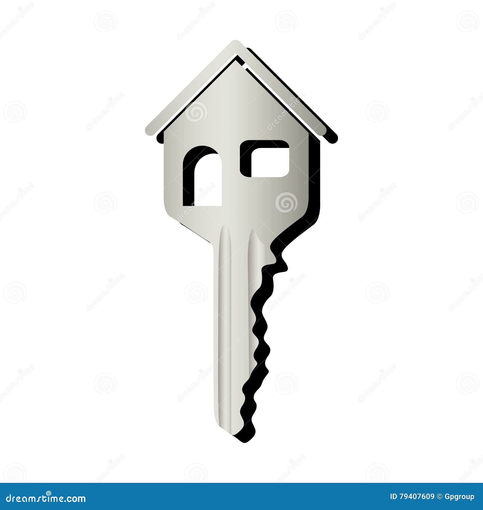 House Shaped Key Icon Image Stock Vector - Illustration of door ...