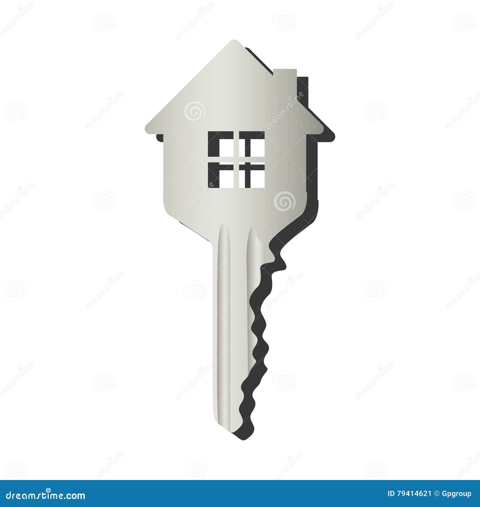 House Shaped Key Icon Image Stock Vector - Illustration of design ...