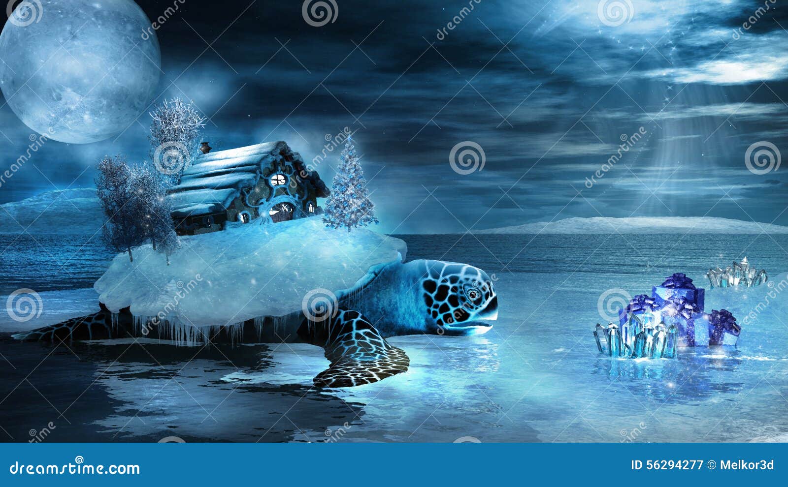 House on the Shell of a Turtle Stock Illustration - Illustration of ...