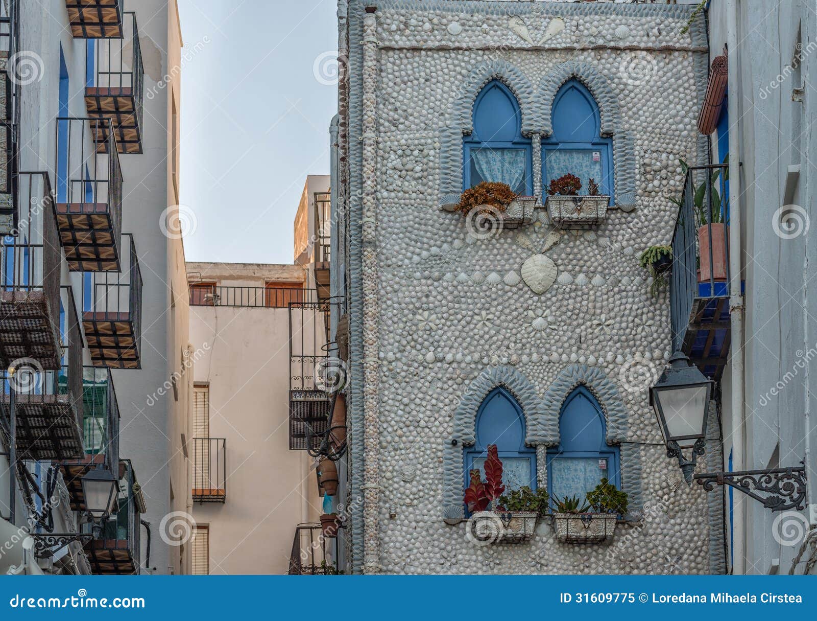 The house of shells stock image. Image of beautiful, valencia - 31609775