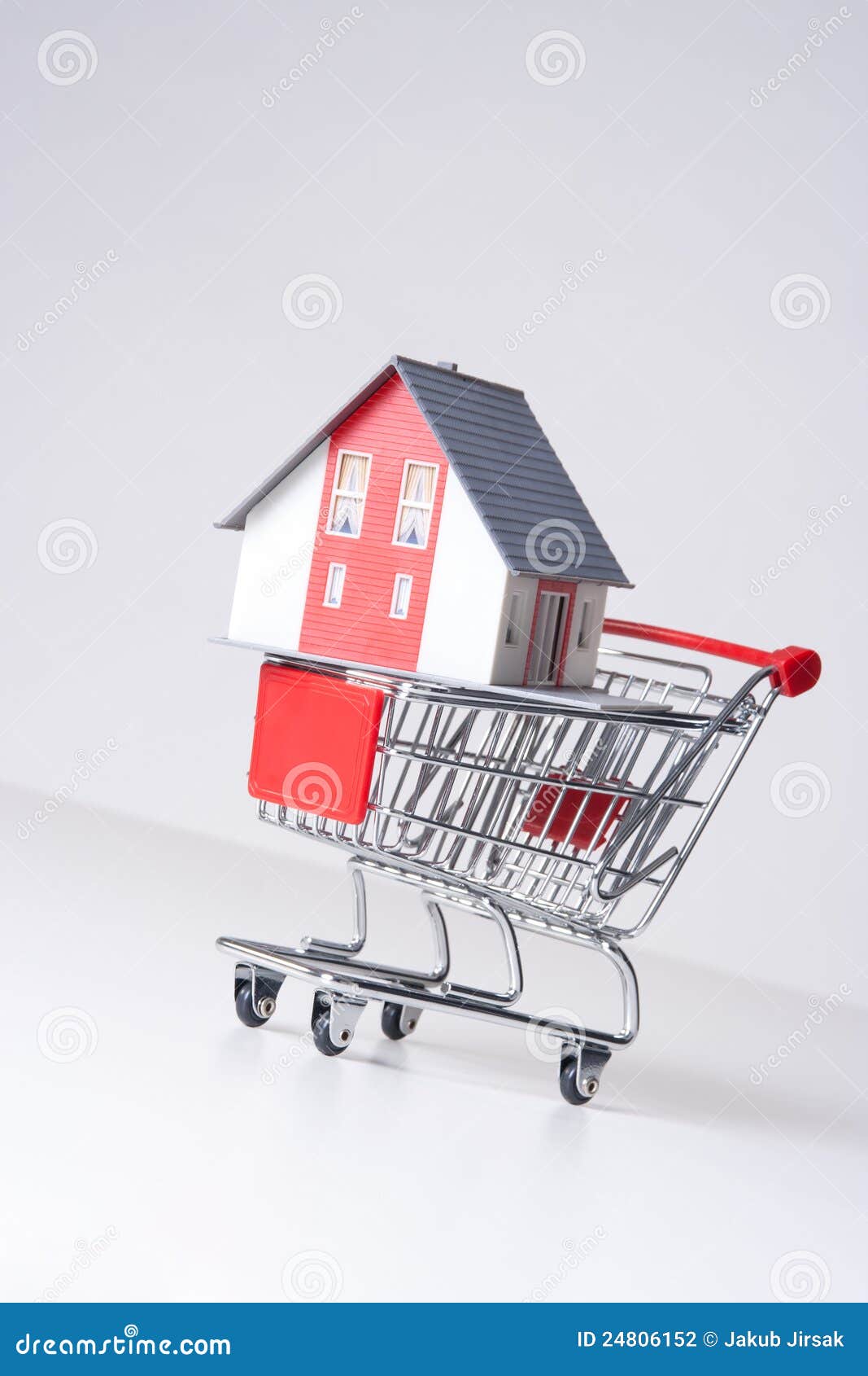 House in shopping cart stock photo. Image of cart, shopping - 24806152