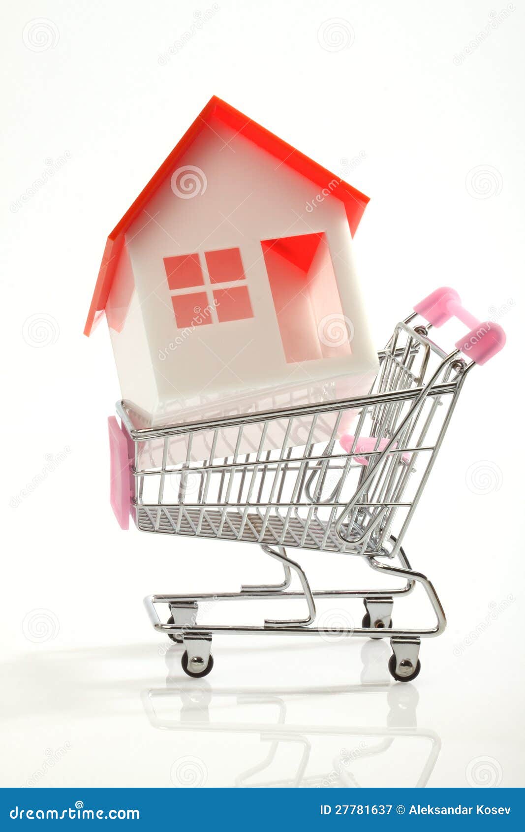 House on shopping cart stock image. Image of finances - 27781637