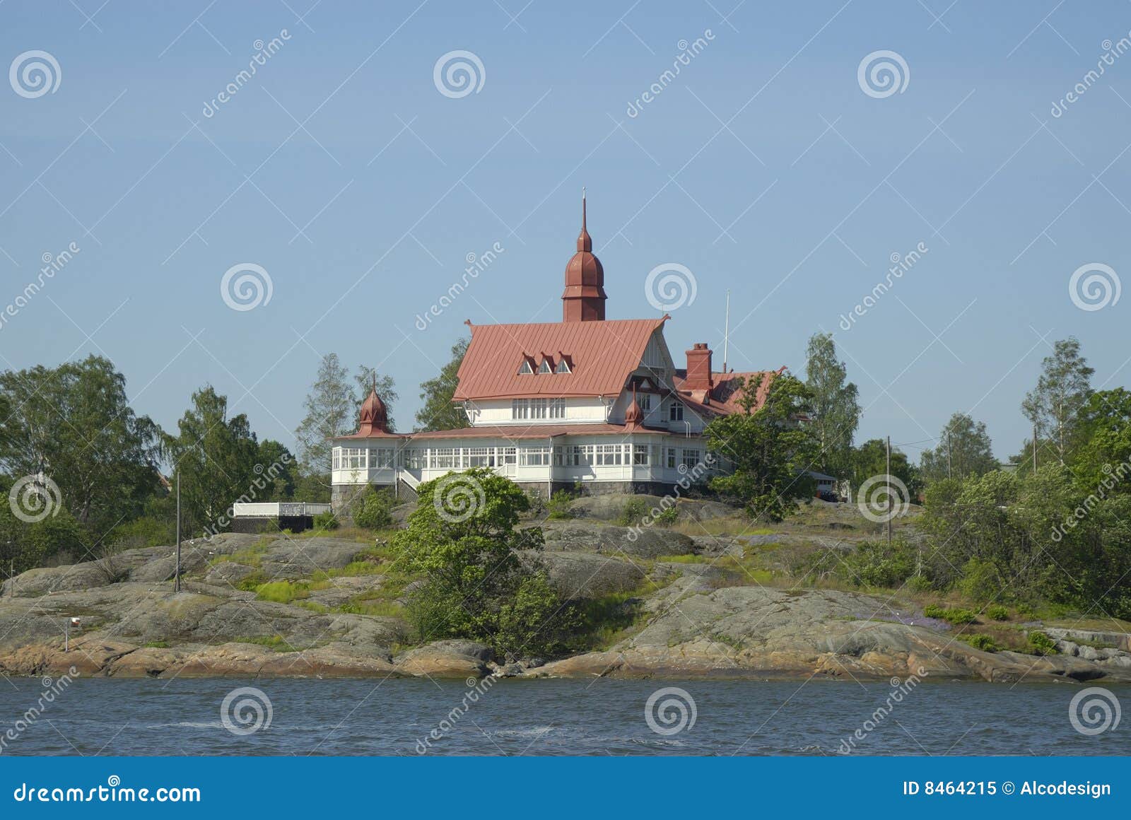 House by the shore stock image. Image of ocean, trees - 8464215