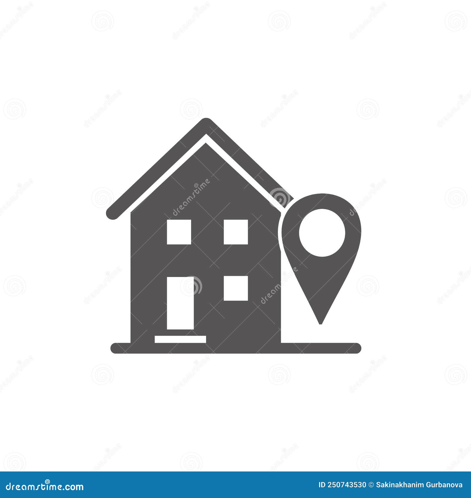 House sign vector stock illustration. Illustration of happy - 250743530