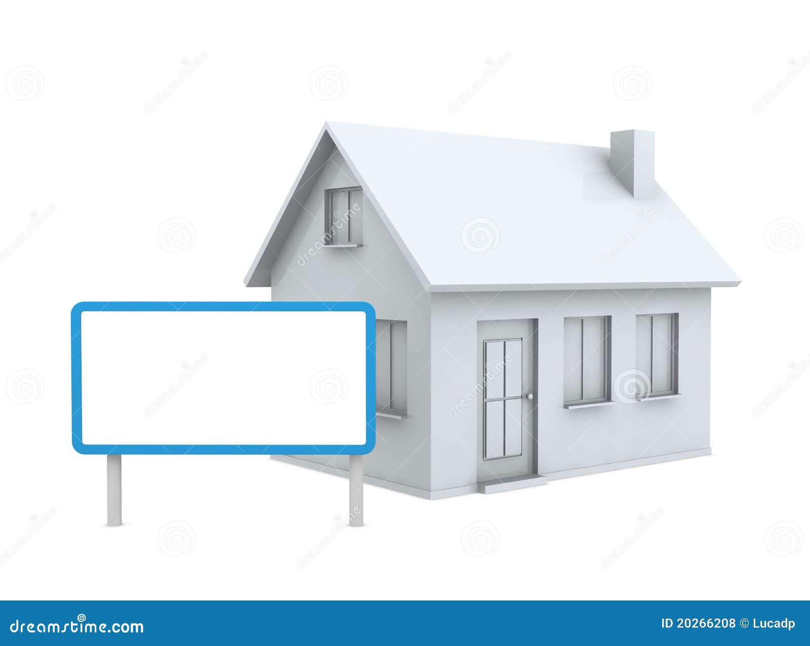 House with a signboard stock illustration. Illustration of opportunity ...