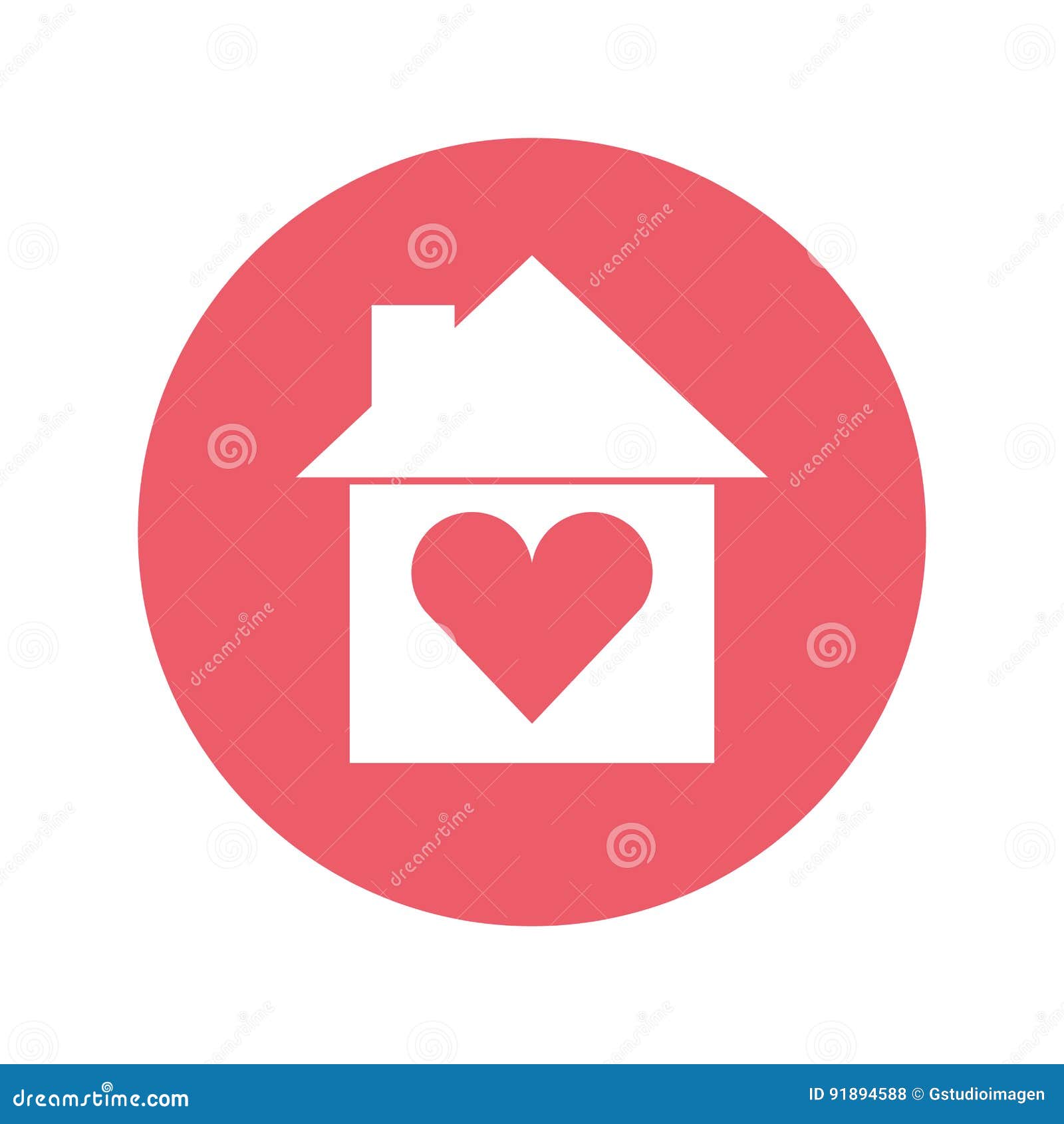 House Heart Vector Graphic