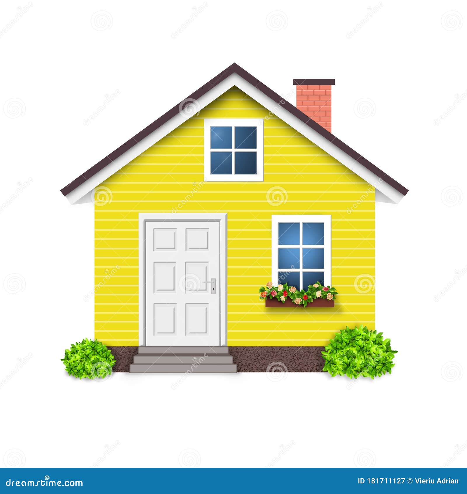 House Simple Icon,Home Yellow Isolated Stock Illustration ...