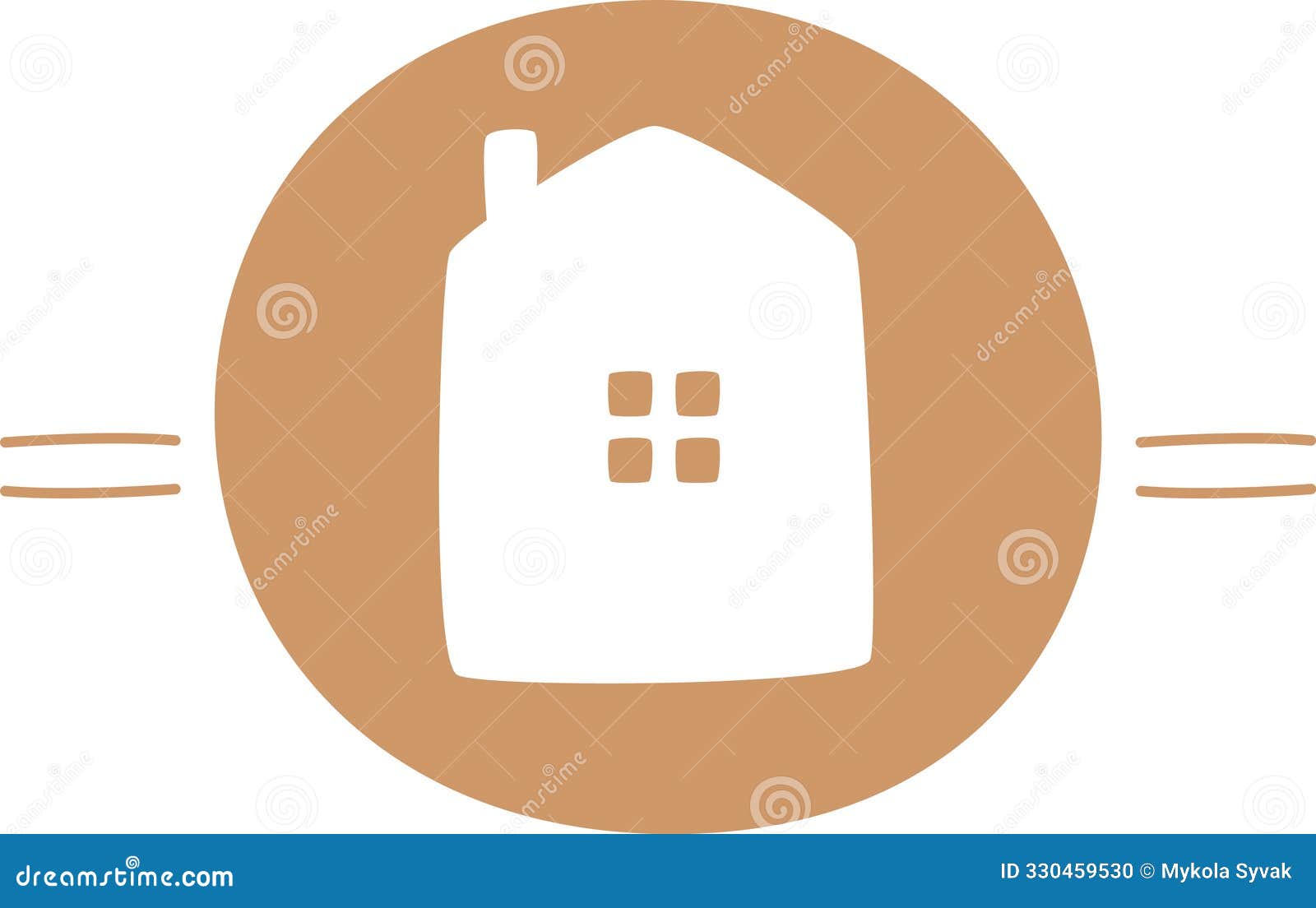 House Simple Round Logo stock vector. Illustration of symbol - 330459530
