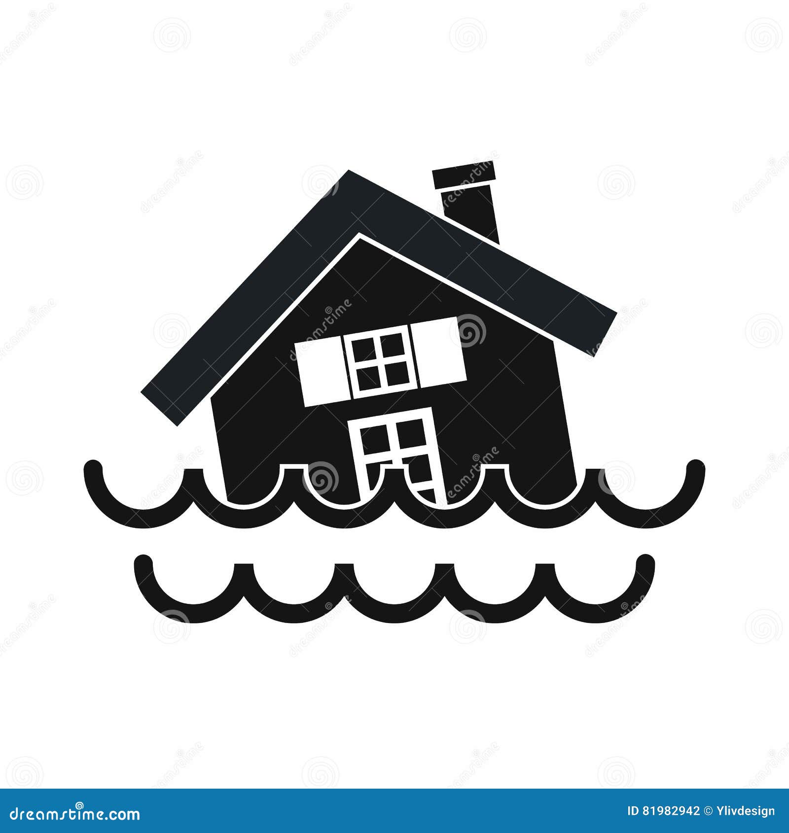 Sinking House Vector Illustration | CartoonDealer.com #20378594