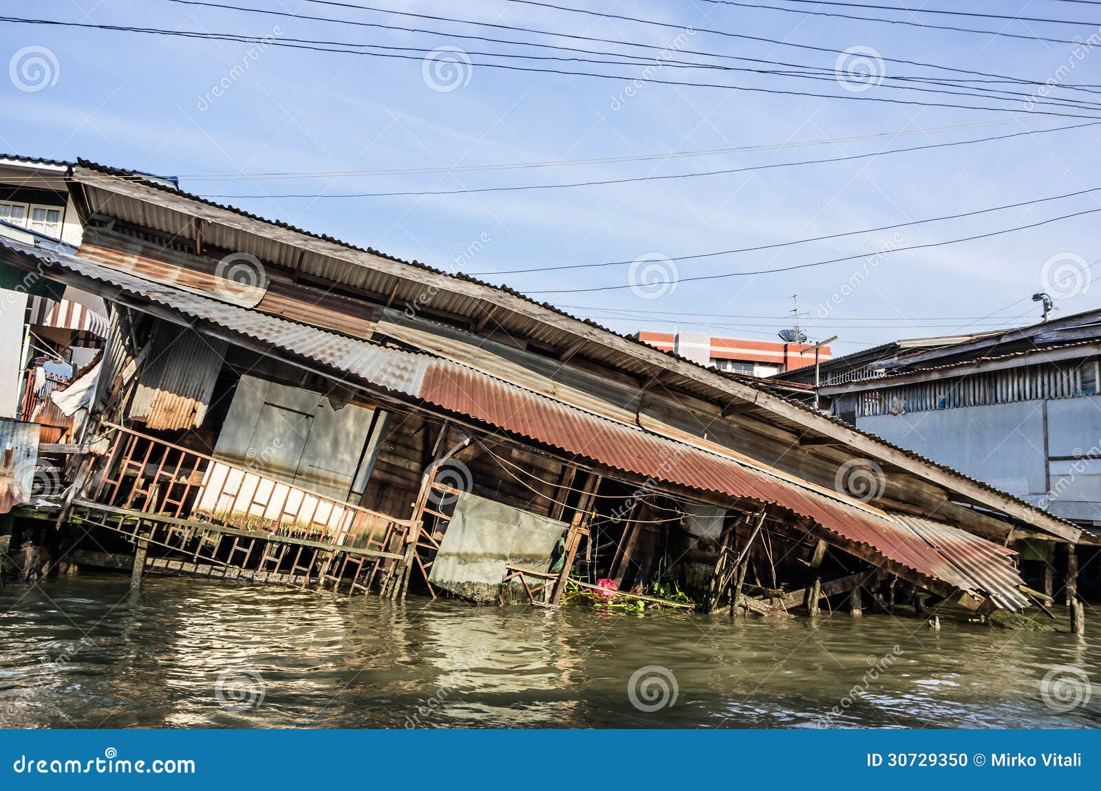House Sinking in Water after Tsunami Stock Photo - Image of bangkok ...