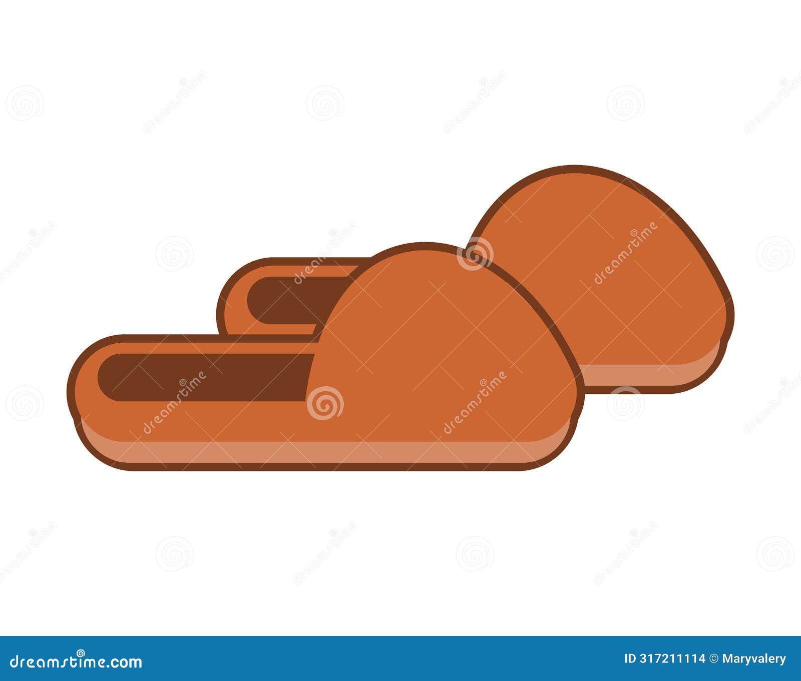 House Slippers Isolated. House Shoes Vector Illustration Stock Vector ...