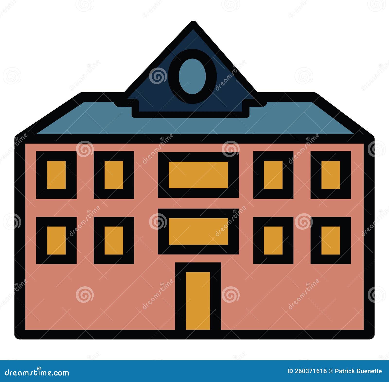 House with Small Windows, Icon Stock Vector - Illustration of symbol ...