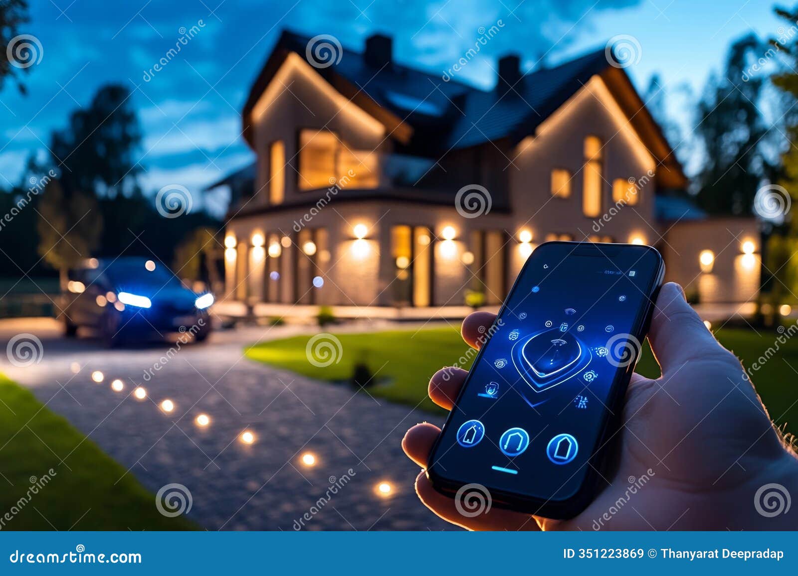 House, Smart Home, Integrated Technology Allows for Remote Control of ...