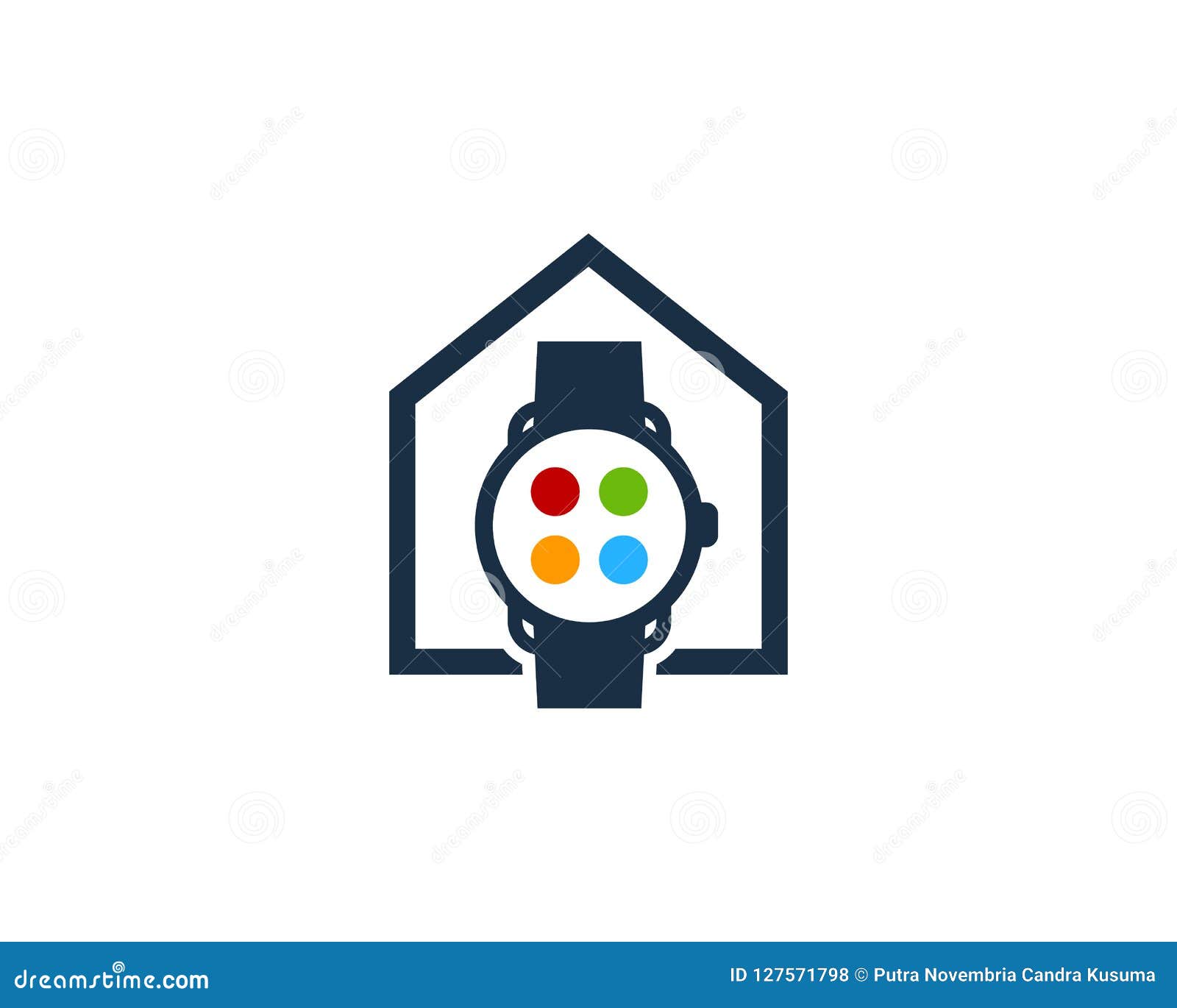 House Smart Watch Logo Icon Design Stock Vector - Illustration of ...