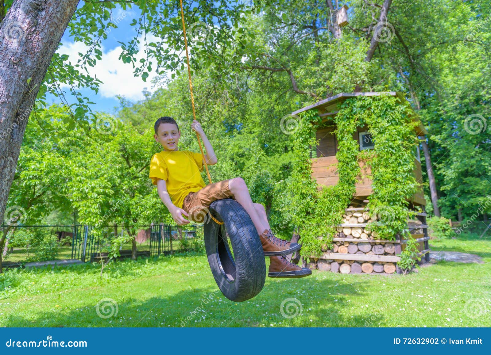 House stock photo. Image of smiling, green, branch, cute - 72632902