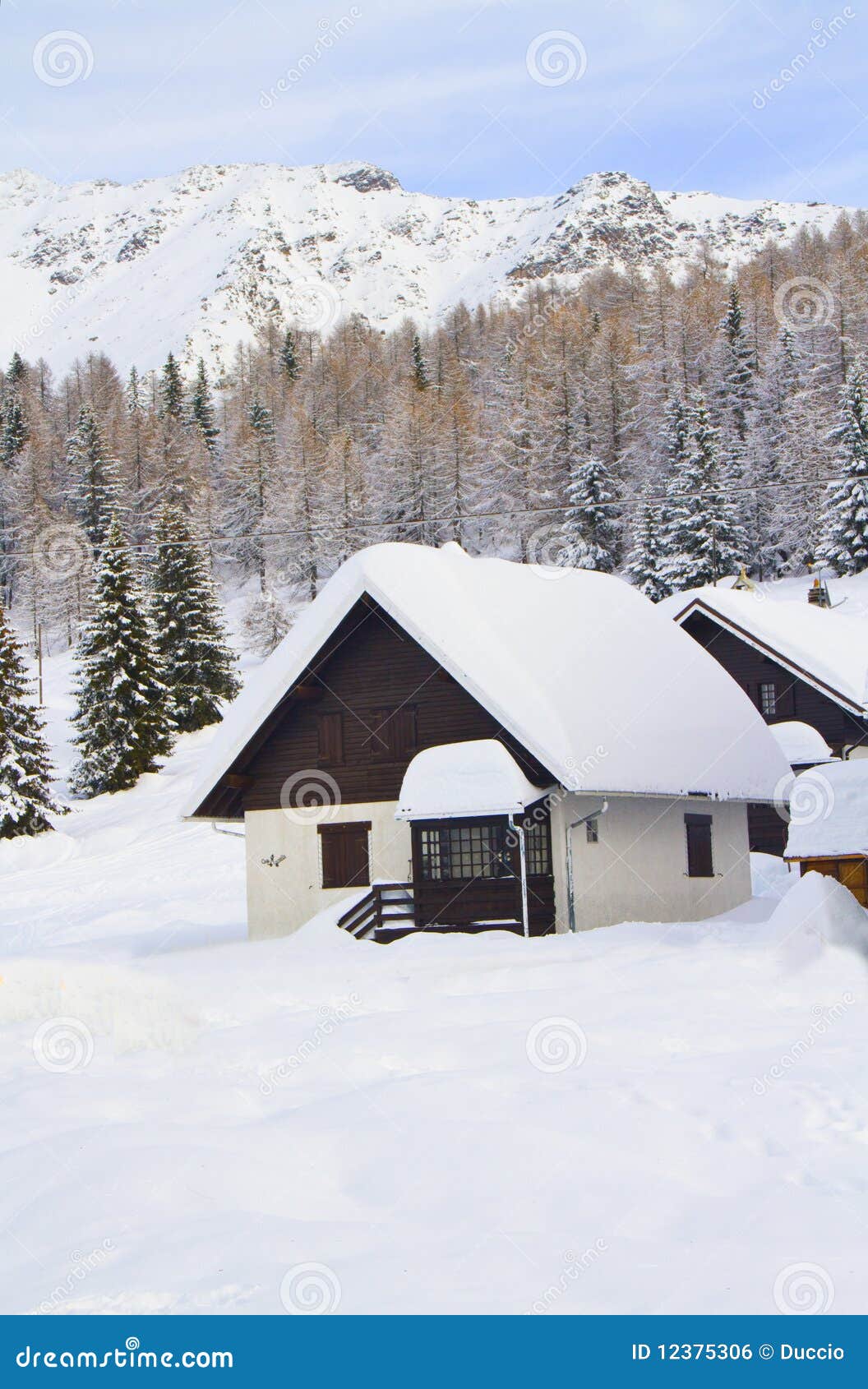 House with the snow stock photo. Image of architectural - 12375306