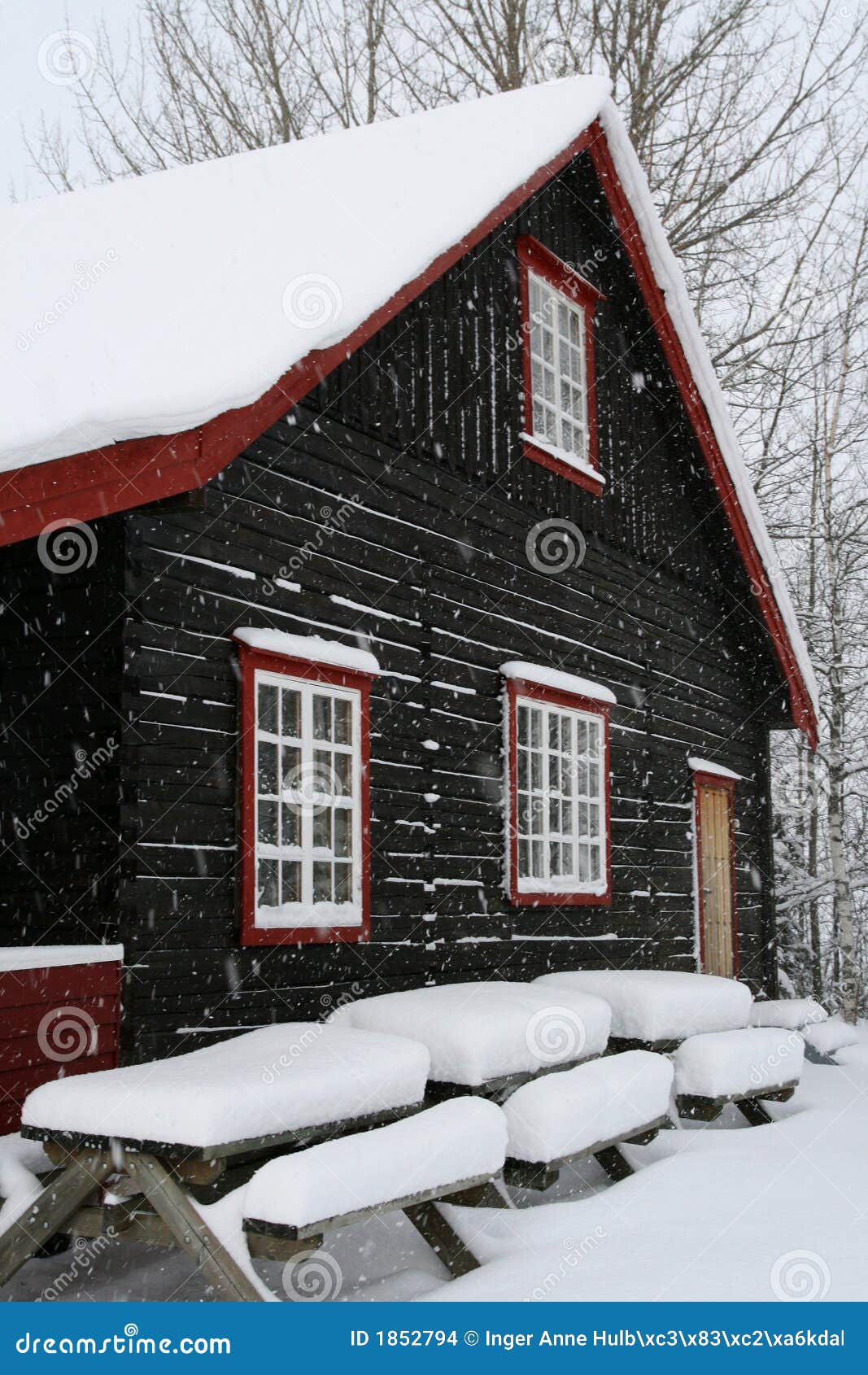 House in snow stock photo. Image of winter, holiday, falling - 1852794