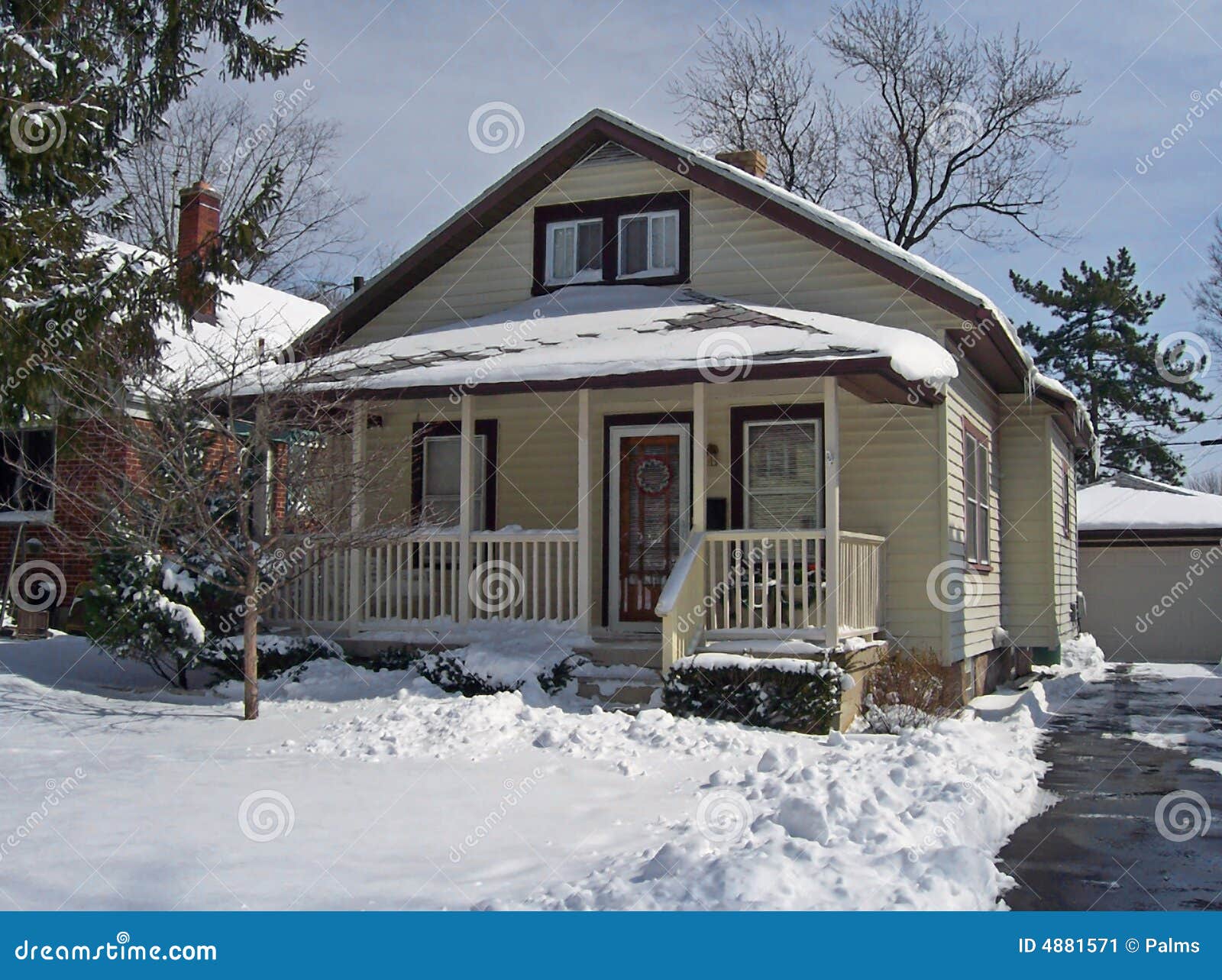 House in the Snow stock image. Image of cute, december - 4881571