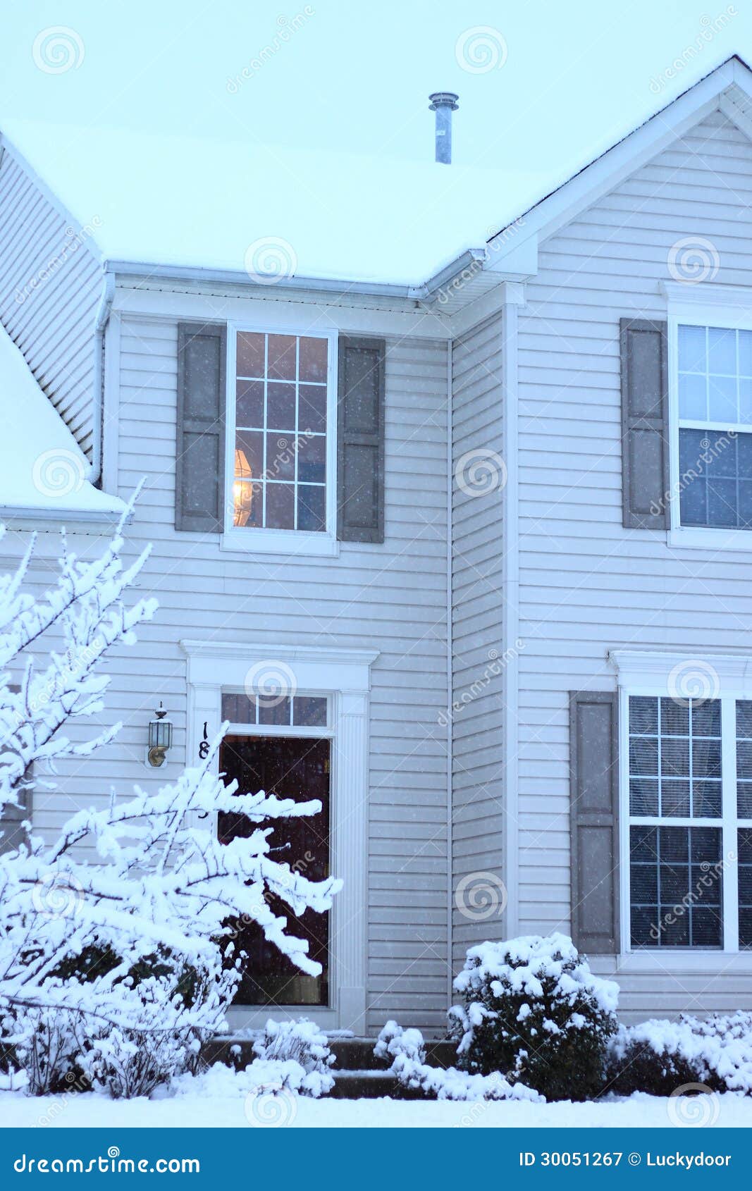 Snow Storm House stock image. Image of mortgage, season - 30051267