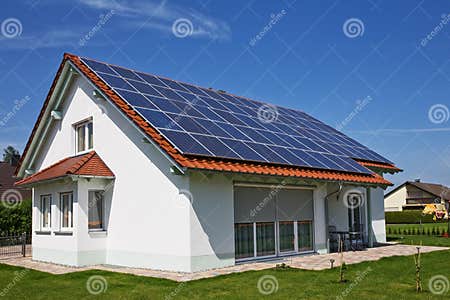 House, solar panel stock photo. Image of electricity, power - 9769390
