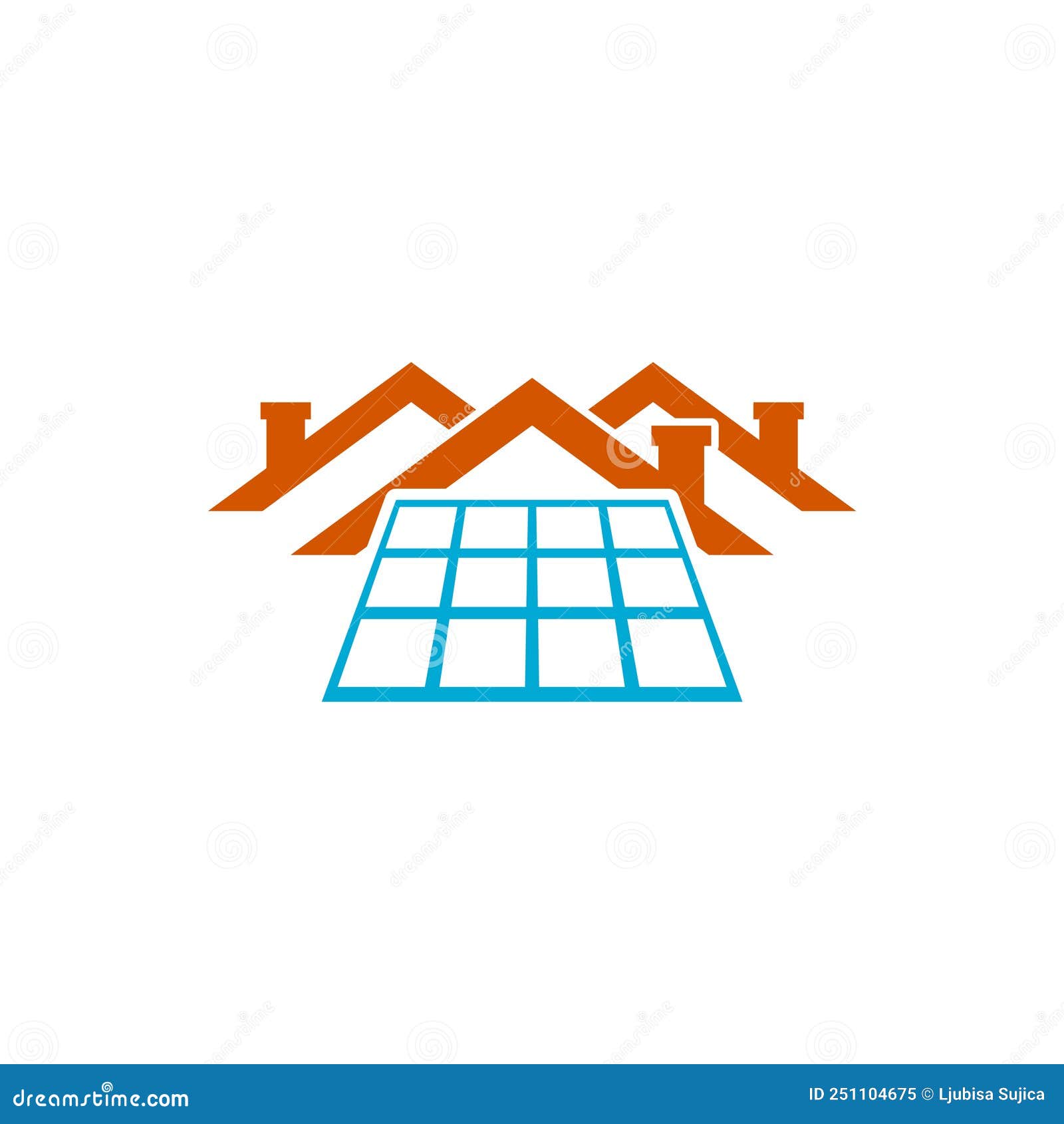 House with Solar Panel Icon Isolated on White Background Stock Vector ...