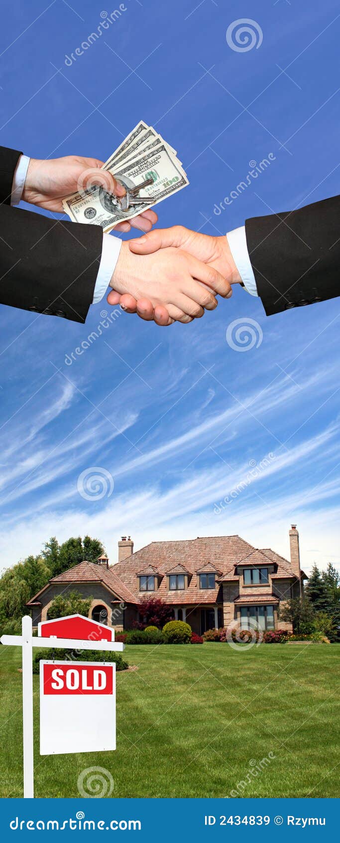 House sold stock image. Image of clouds, home, blue, moving - 2434839