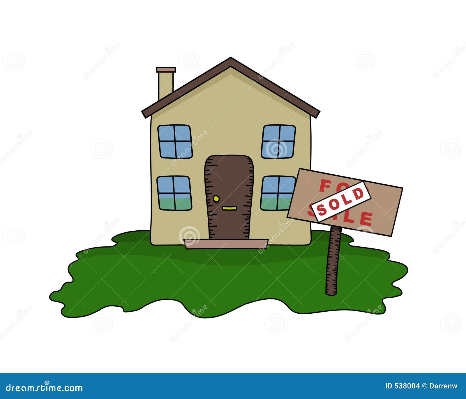 House Sold stock illustration. Illustration of architecture - 538004