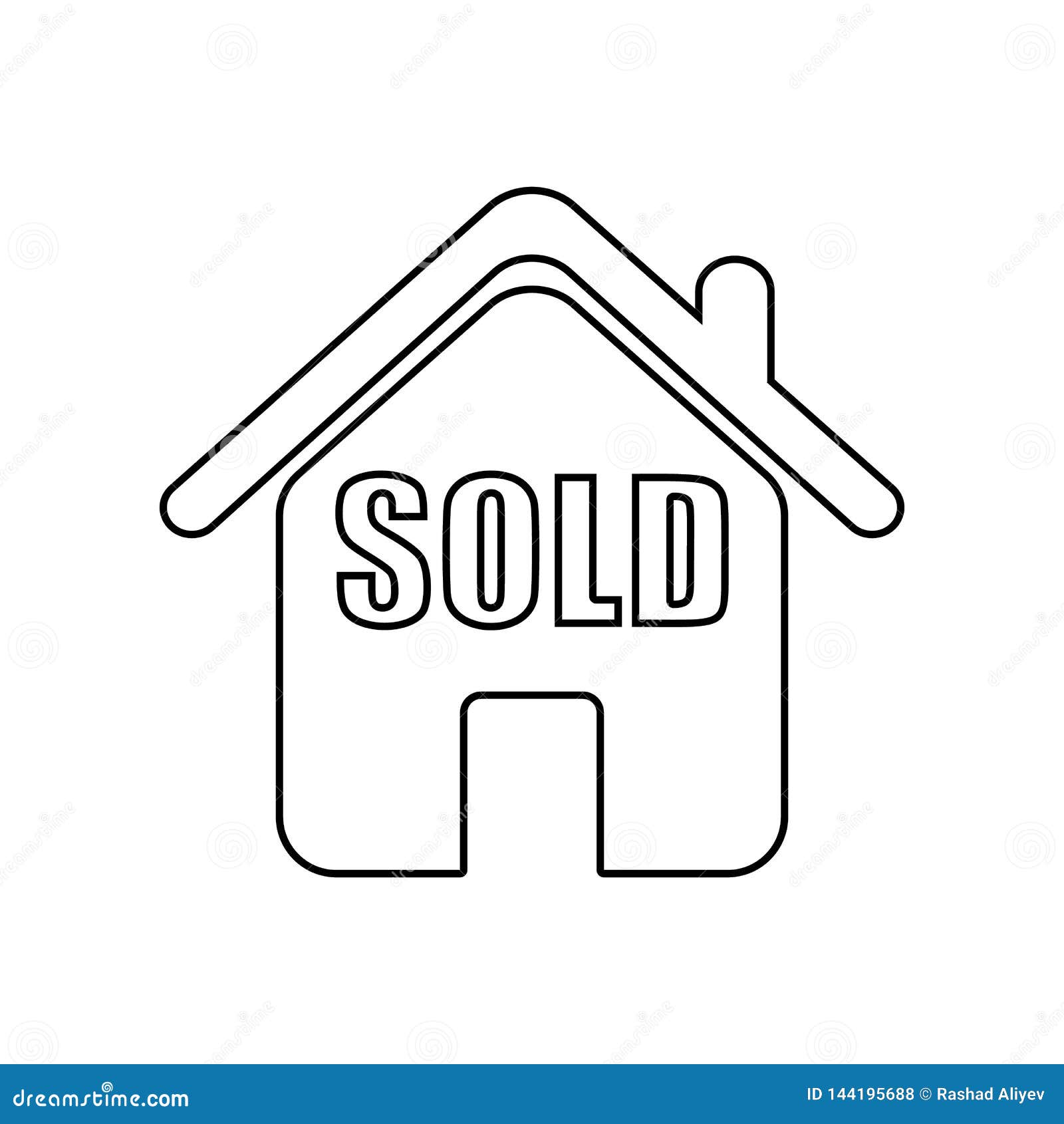The House is Sold Icon. Element of Zoo for Mobile Concept and Web Apps ...