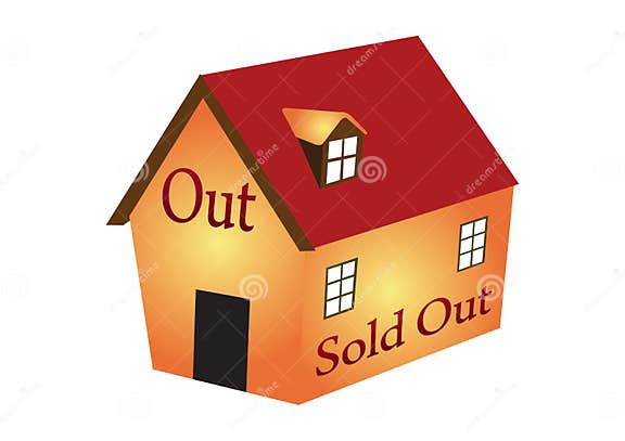 House sold out stock illustration. Illustration of protect - 5630538