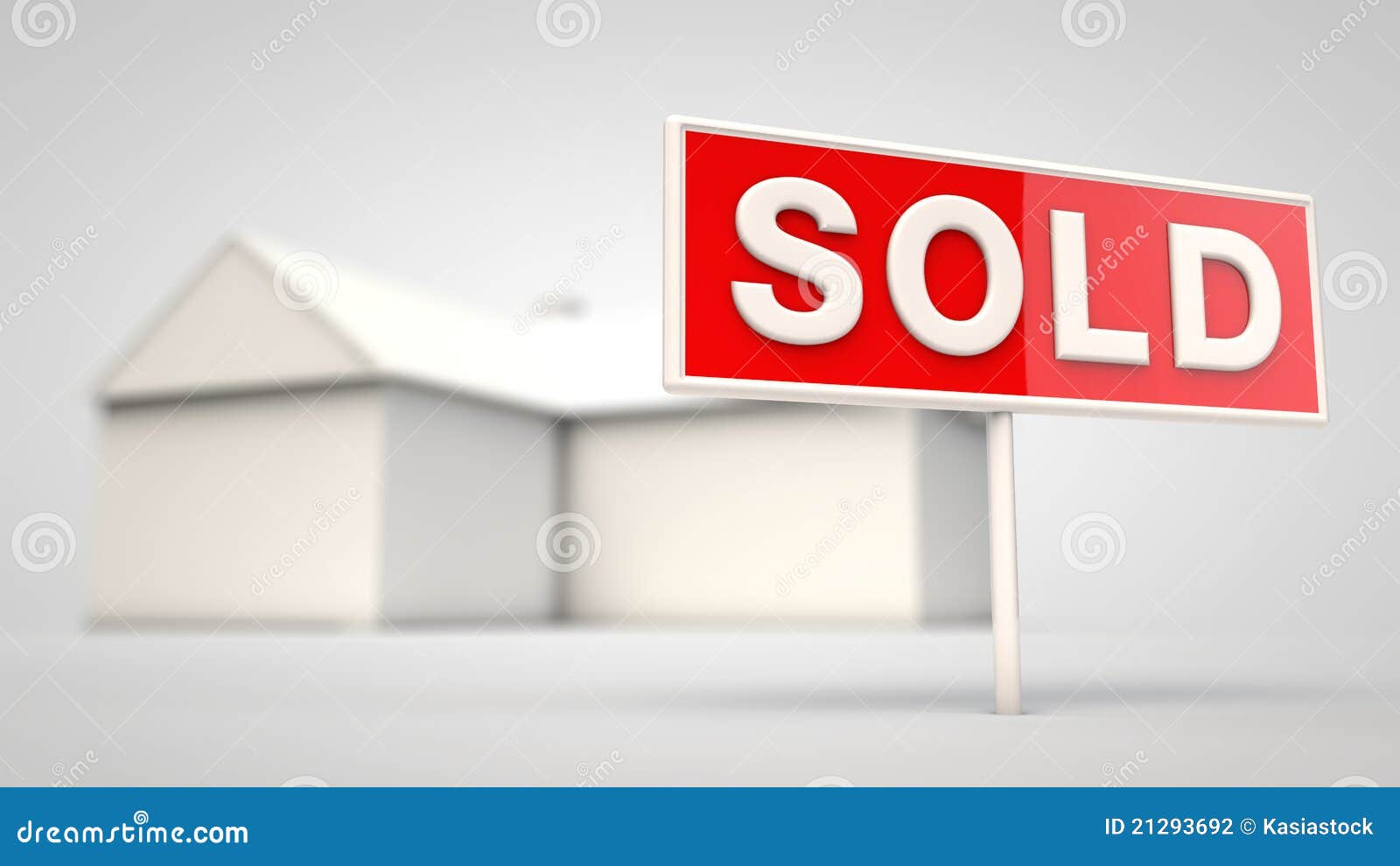 House with a sold sign stock illustration. Illustration of signage ...