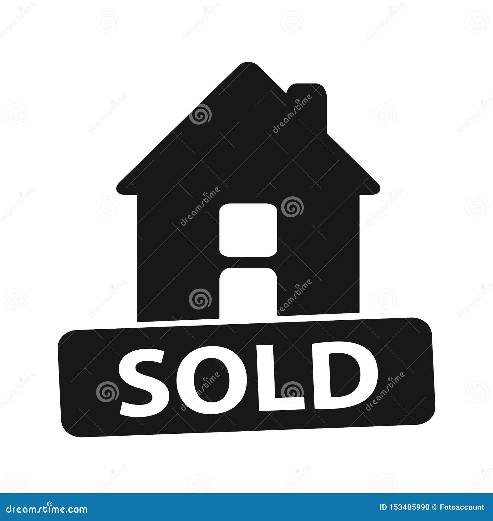 House Sold Vector Icon - Isolated on White Background Stock Vector ...
