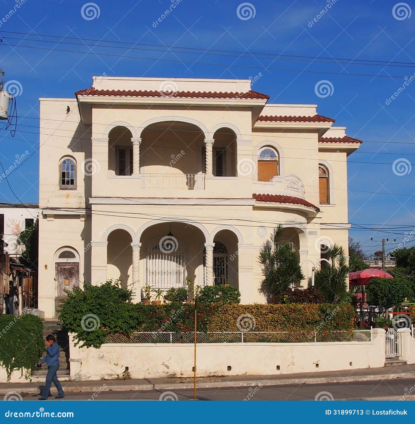 House with Spanish Architecture in Havana Cuba Editorial Stock Photo ...
