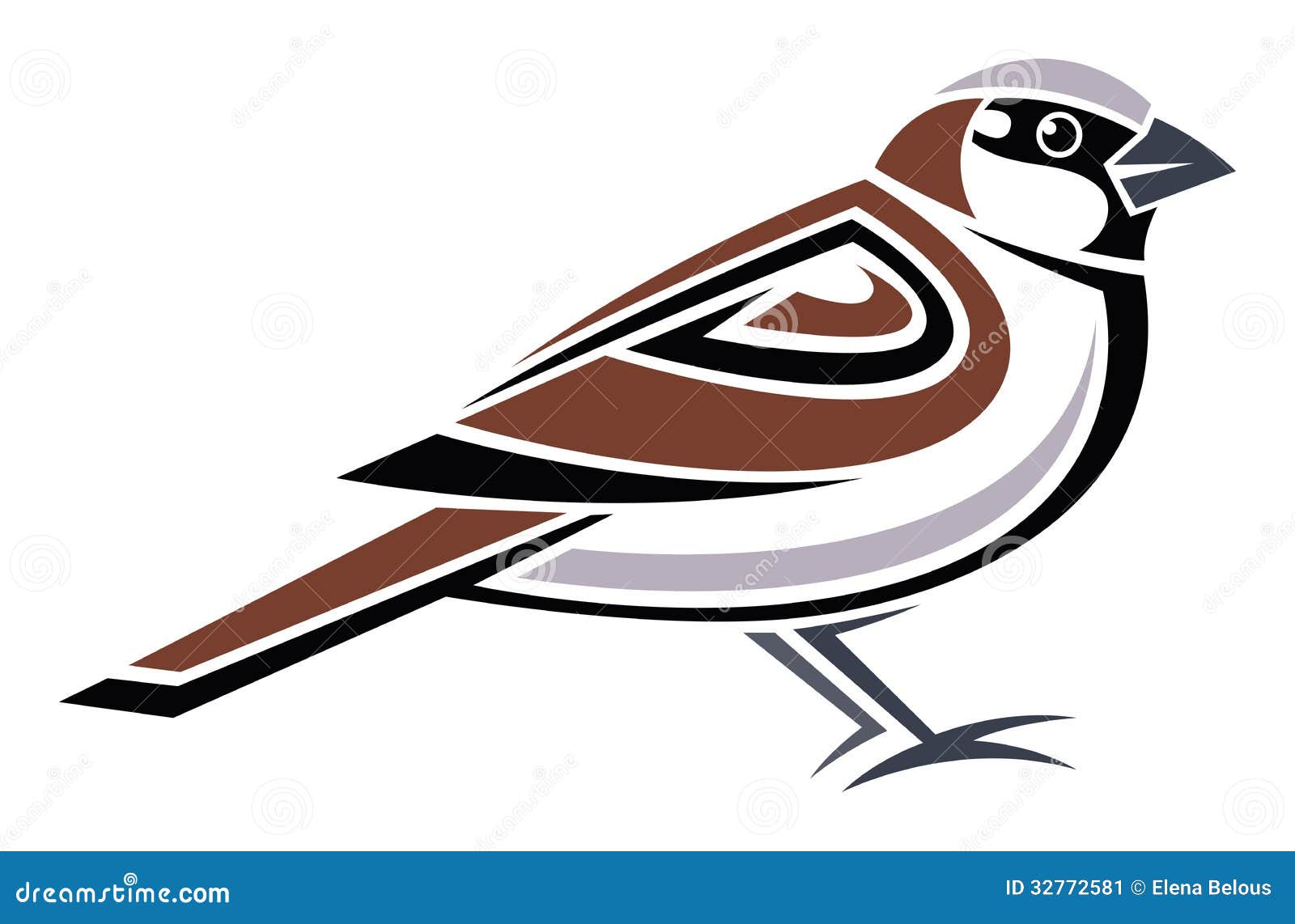 House Sparrow stock vector. Illustration of simplistic - 32772581