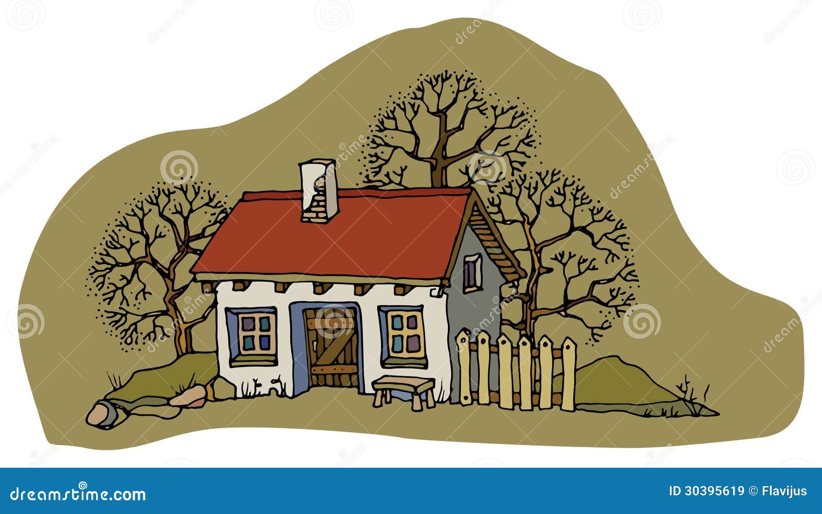House in spring stock vector. Illustration of holland - 30395619