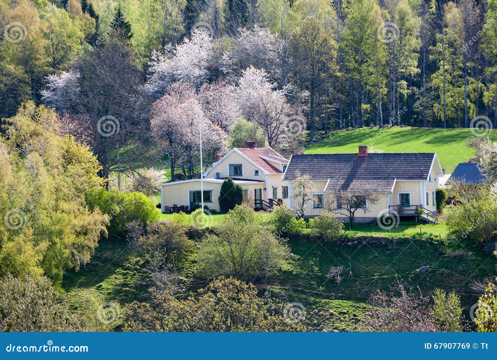House in springtime stock image. Image of house, outdoors - 67907769
