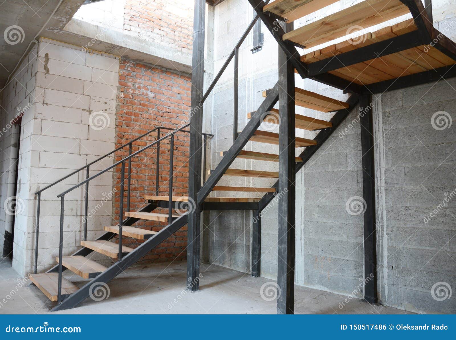 House Steps Installation. Building New Steps in House Stock Photo ...