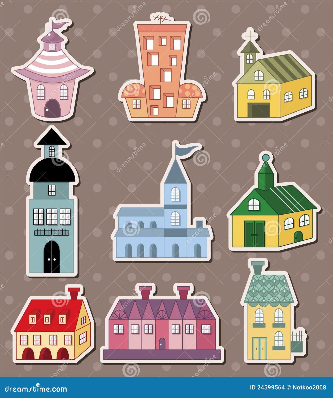 House stickers stock vector. Illustration of apartment - 24599564