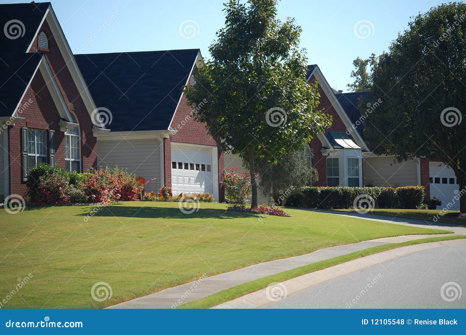 House on a street stock photo. Image of trees, brick - 12105548