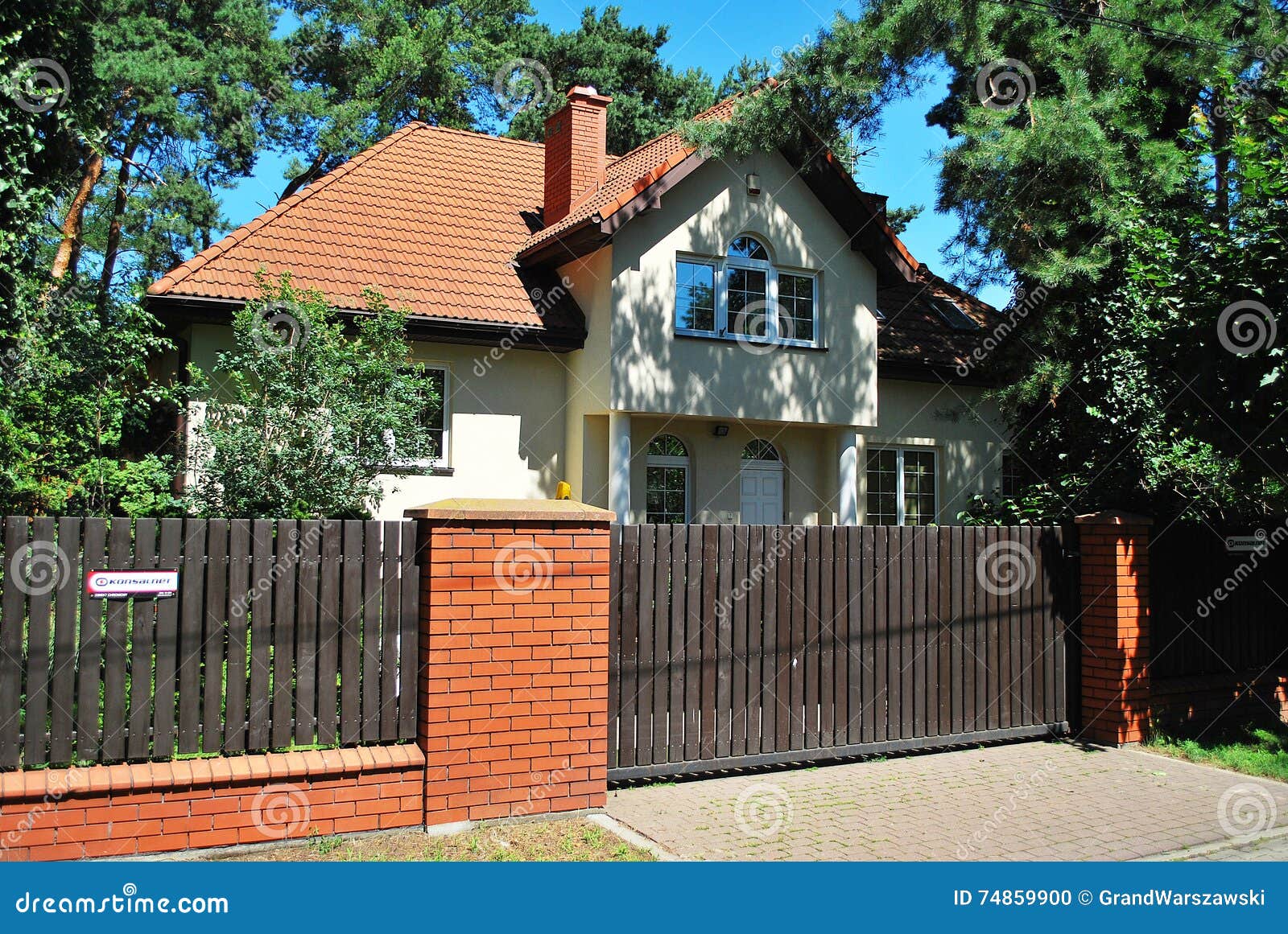 House in the suburbs stock photo. Image of home, mortgage - 74859900