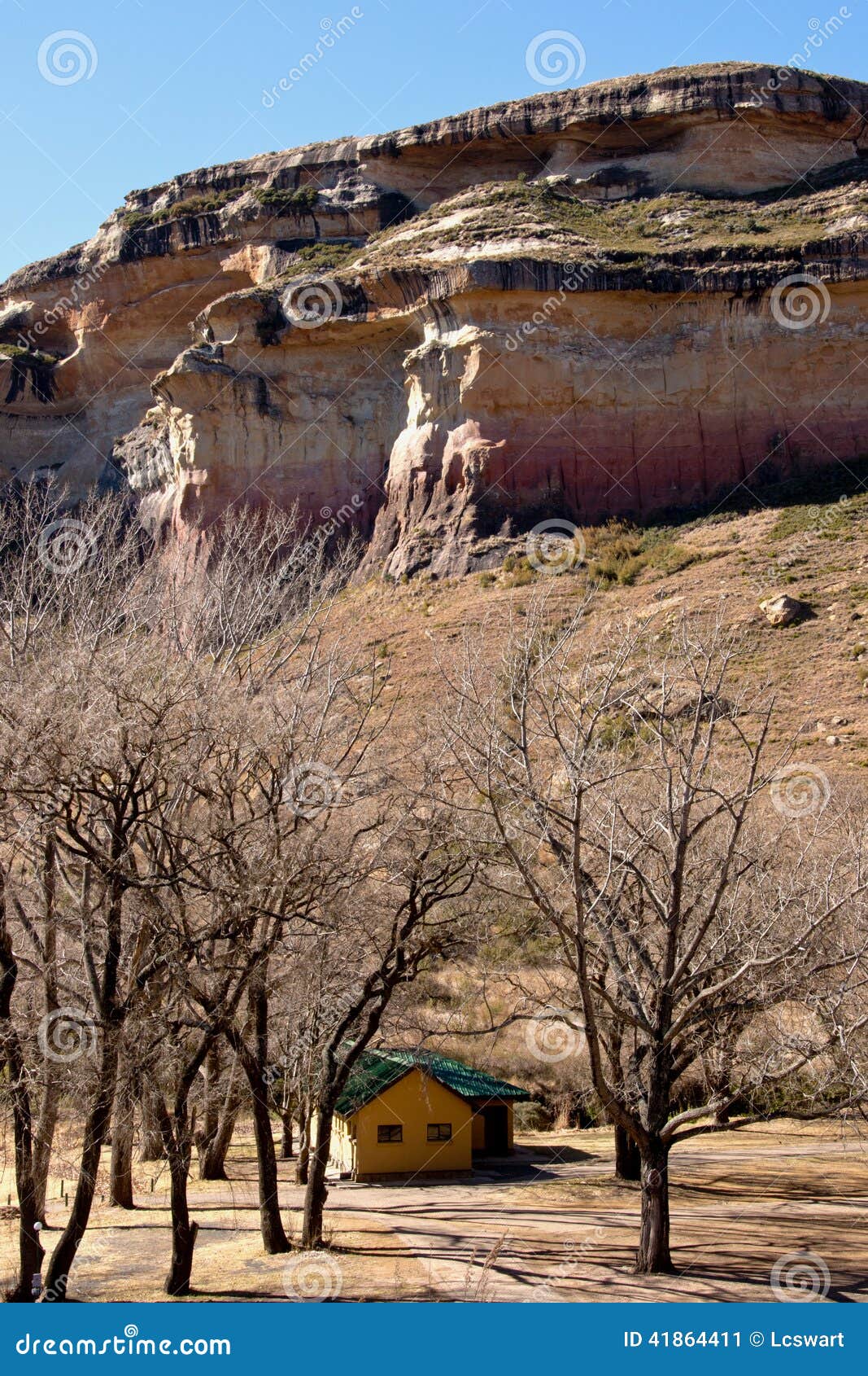 Tiered Mountain Ranges In Distance Beyond Orchards Of Northern T Stock ...